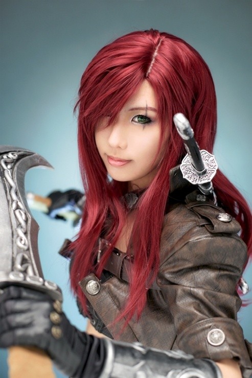 胸器逼人!韩国螺旋猫Tasha卡特琳娜性感COS