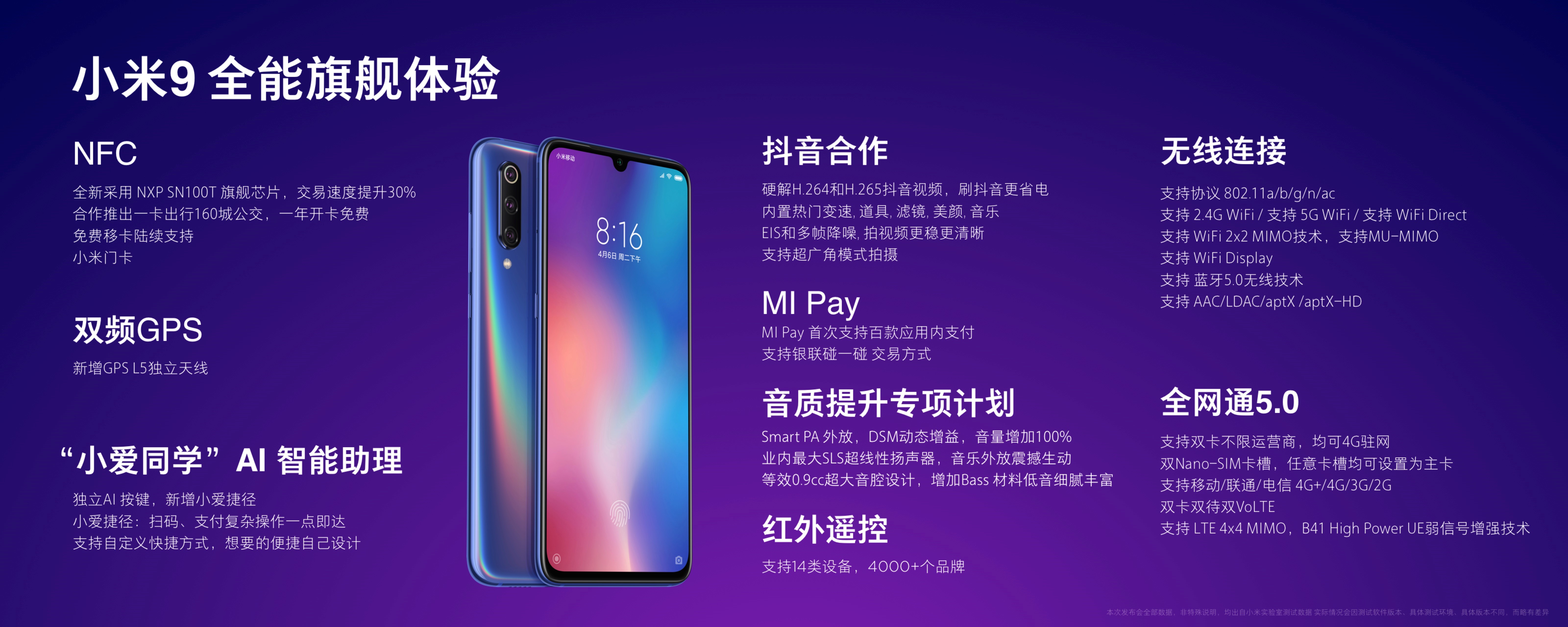 小米9多功能NFC再升级 小米公交和Mi Pay迎来大突破